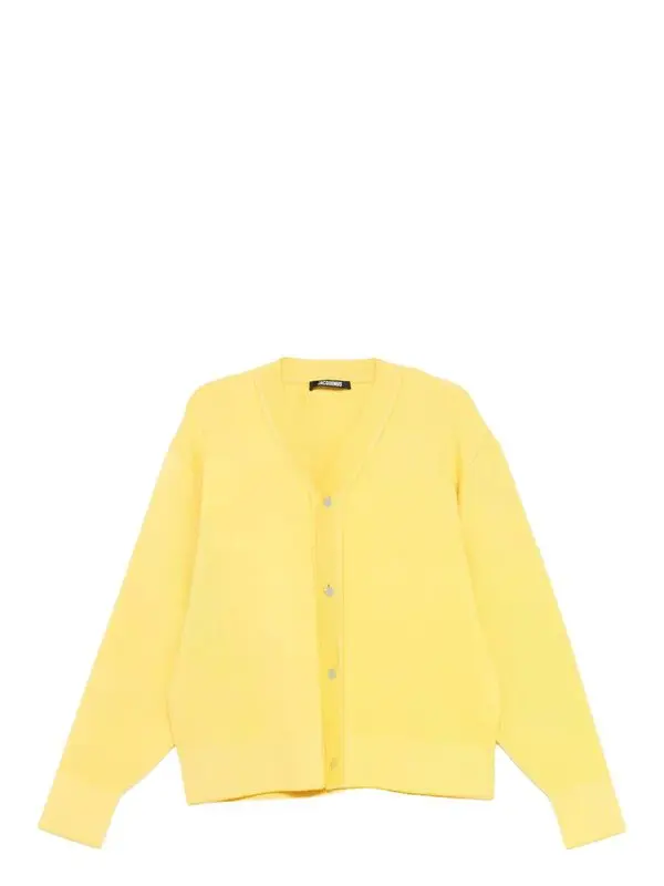 Jacquemus Doppio V-neck Cardigan - Yellow