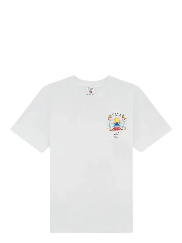 Casablanca Casa Way Mountain Short-sleeve T-shirt - White