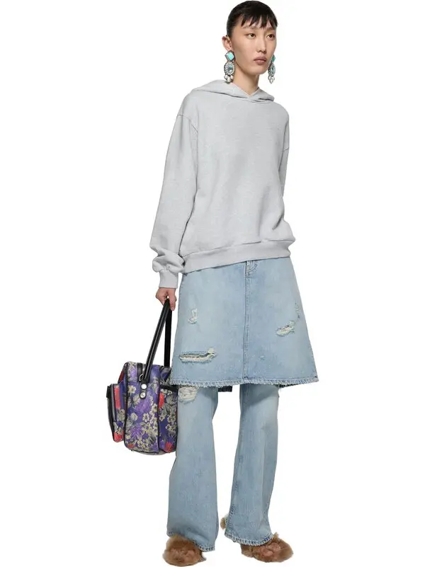 Acne Studios Camero Camera Flower Printed Shoulder Bag - Violet Purple