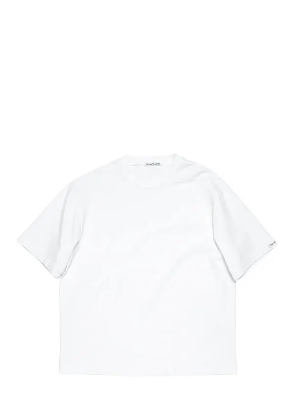 Acne Studios Satin Logo T-shirt - Optic White