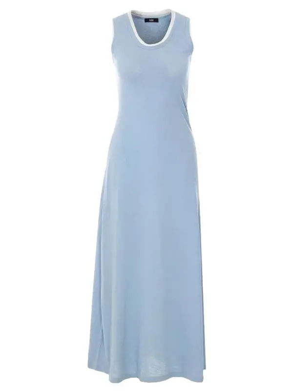 ELEH Contrast-trim Maxi Dress - Blue