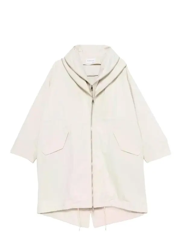Givenchy Hooded Zip-up Coat - Neutrals