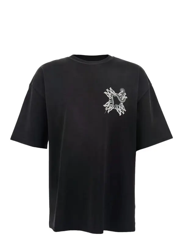 Amiri Snake-print T-shirt - Black
