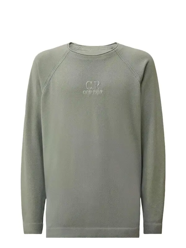 C.P. COMPANY Logo-embroidered Sweatshirt - Green