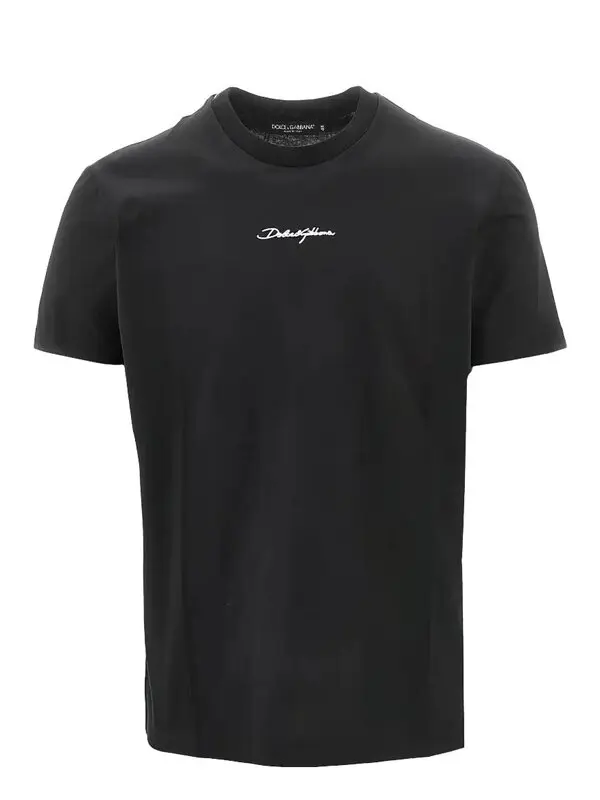 Dolce & Gabbana Logo-embroidered T-shirt - Black