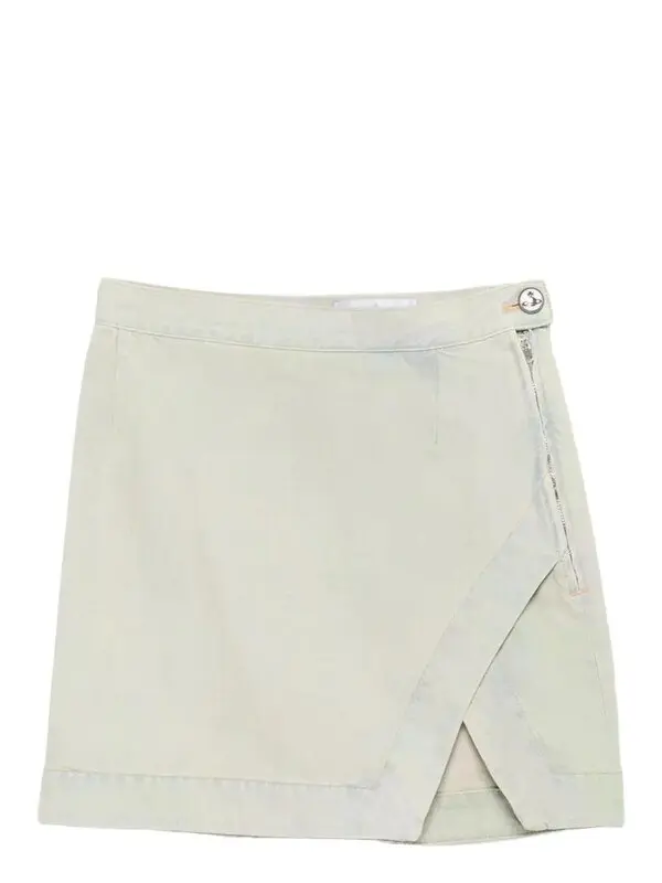 VIVIENNE WESTWOOD Rita Asymmetrical Denim Skirt - Neutrals