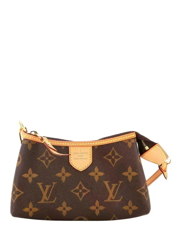 LOUIS VUITTON Delightful Pochette Monogram Canvas Mini Clutch Bag - Brown
