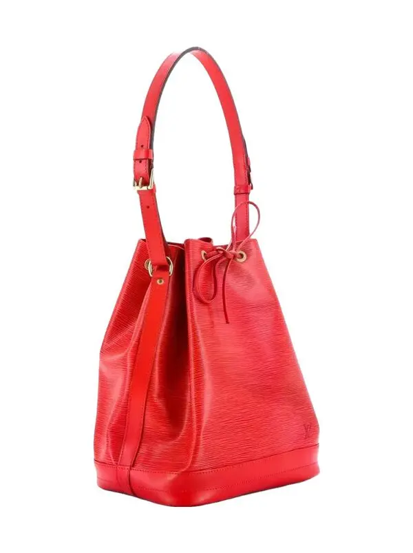 LOUIS VUITTON Noe Handbag Epi Leather Large Bucket Bag - Red