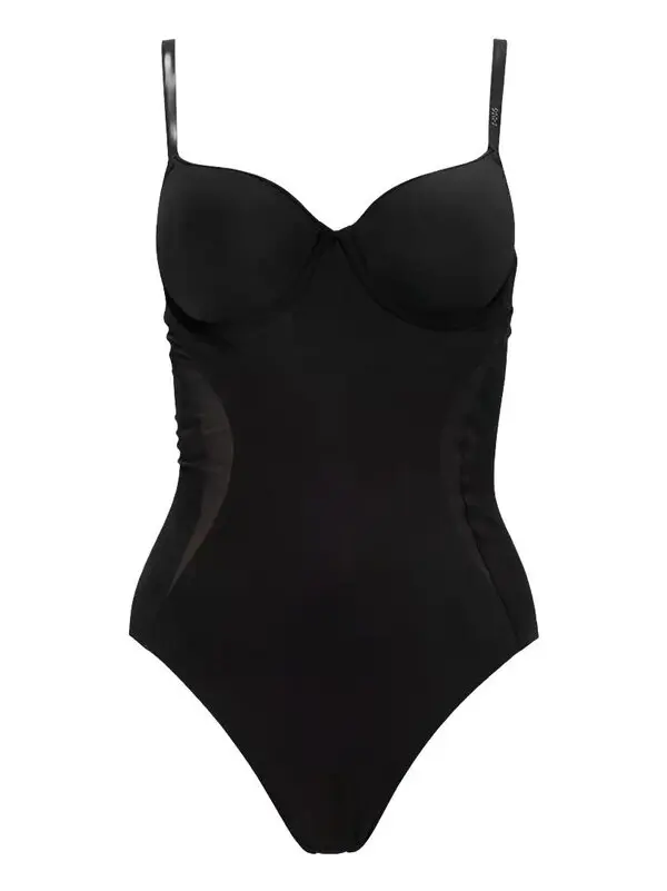 BOSS Mesh-panel Bodysuit - Black