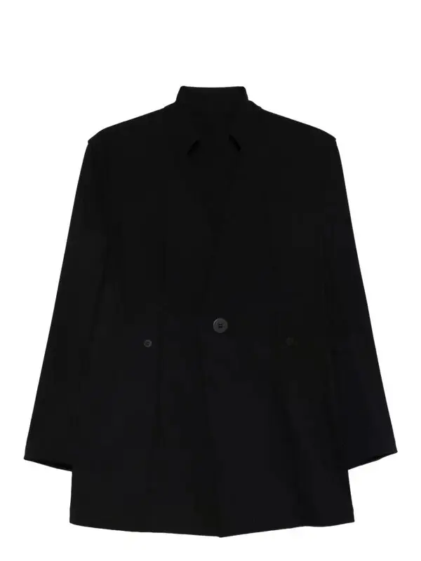 Issey Miyake Fitted Button-up Jacket - Black