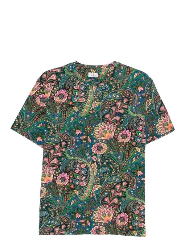 Etro Paisley-pattern T-shirt - Green