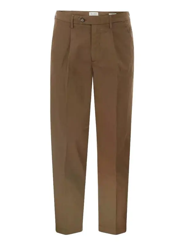 RE-HASH Pleat-detail Trousers - Brown