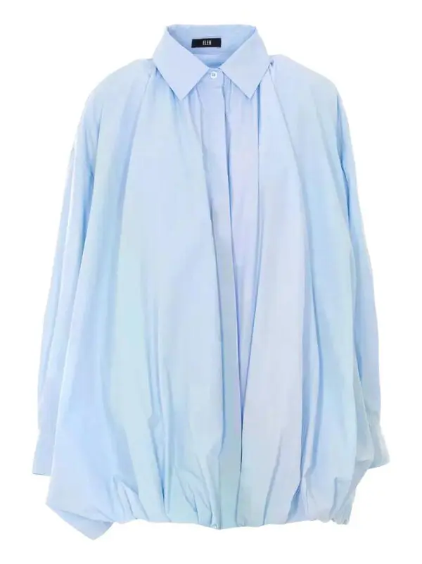 ELEH Button Balloon-effect Shirt - Blue