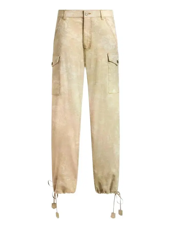 Etro Floral Jacquard Cargo Pants - Neutrals