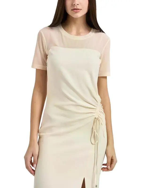 Patrizia Pepe Gathered Split Dress - Neutrals