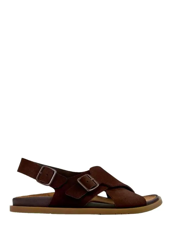 Camper Buckle Strap Sandals - Brown