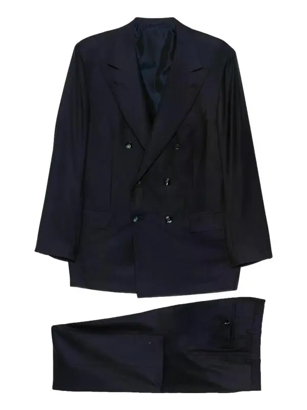 Kiton Double-breasted Suit - Blue