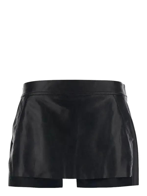 Rick Owens Mini Leather Skirt - Black