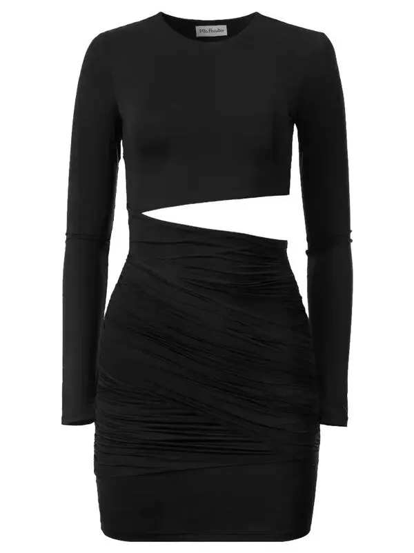 MIA PECULIAR Crew-neck Mini Dress - Black