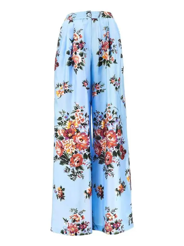 Dolce & Gabbana Floral-pattern Trousers - Blue