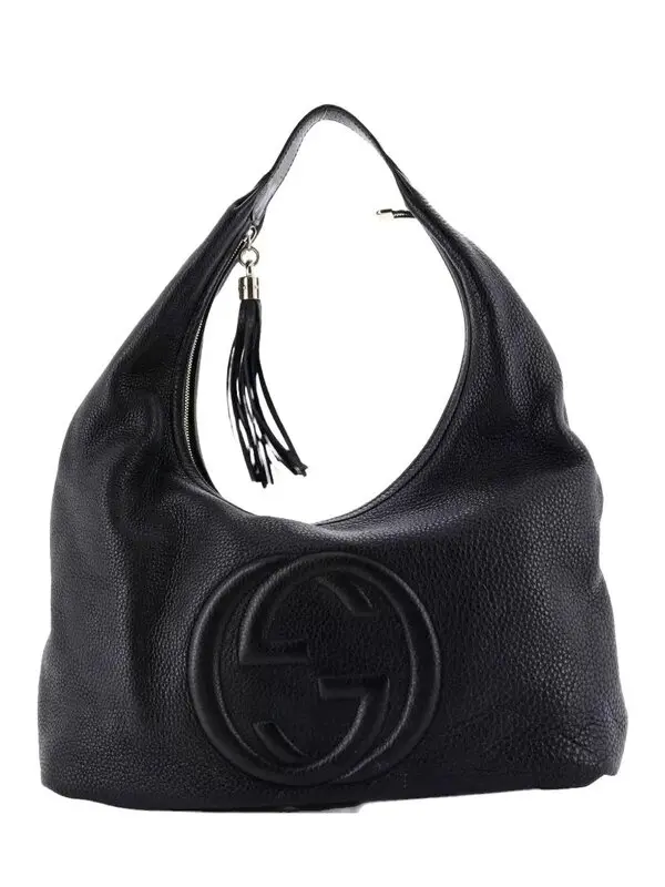 Gucci Soho Leather Large Hobo Bag - Black
