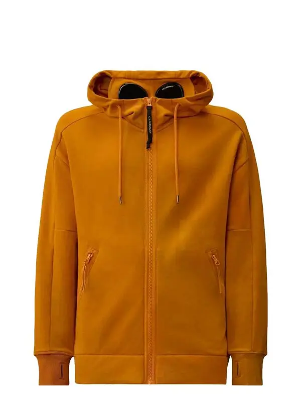 C.P. COMPANY Long-sleeve Zip-fastening Hoodie - Orange