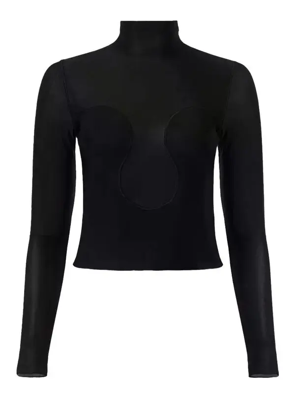 MIA PECULIAR Turtleneck Top - Black