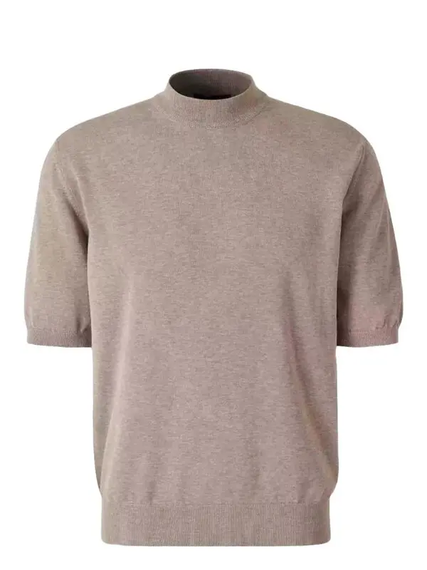 ZANONE Short-sleeve Turtleneck T-shirt - Neutrals