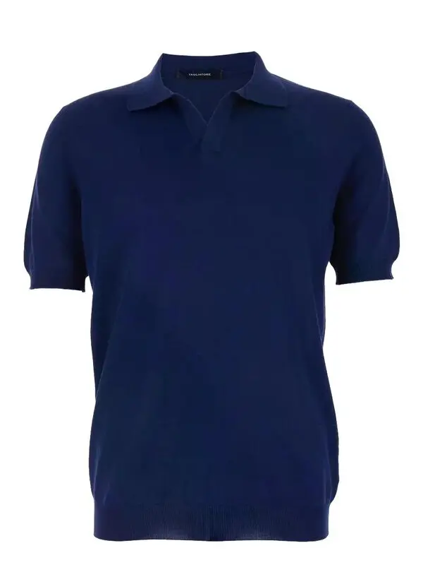 Tagliatore Short-sleeve Polo Shirt - Blue