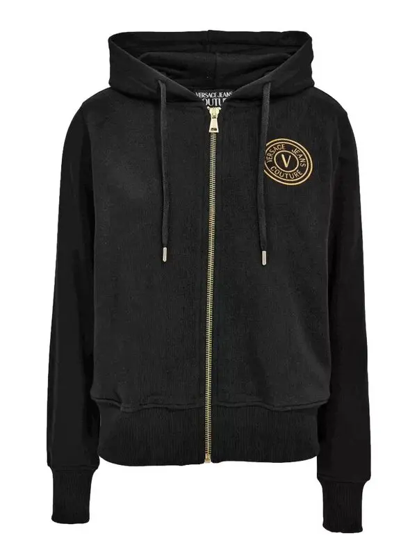 Versace V-emblem Hoodie - Black
