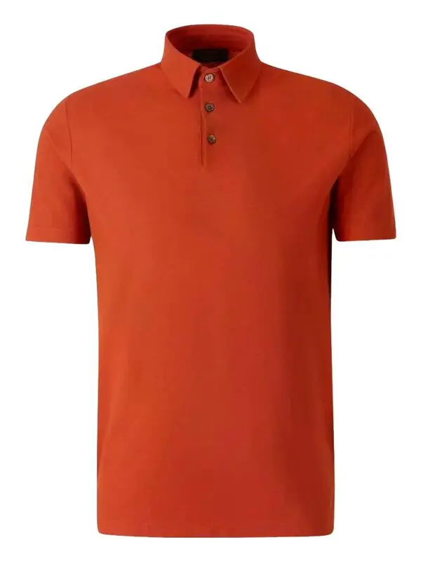 ZANONE Buttoned Polo Shirt - Orange