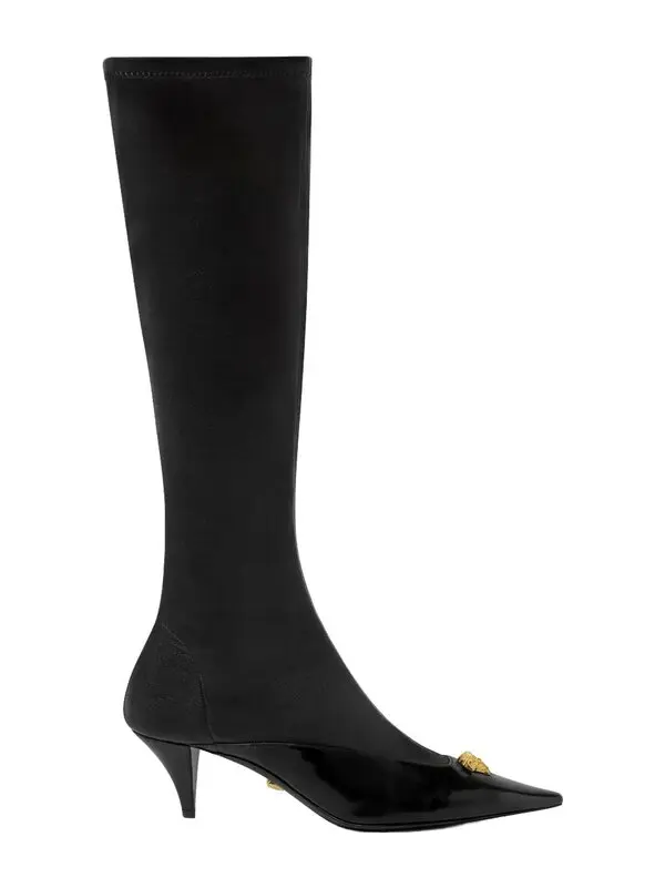 Versace 55mm Medusa-appliqué Boots - Black