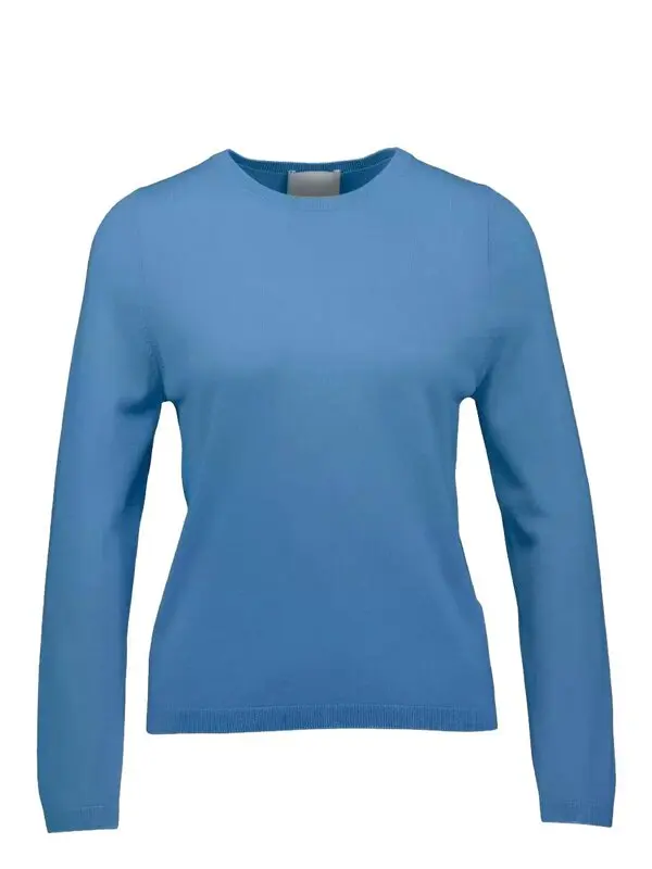 ALLUDE Crewneck Knitted Sweater - Blue
