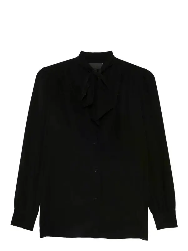 NILI LOTAN Tie-neck Shirt - Black