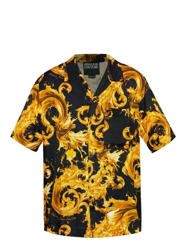 Versace Baroque-pattern Shirt - Black