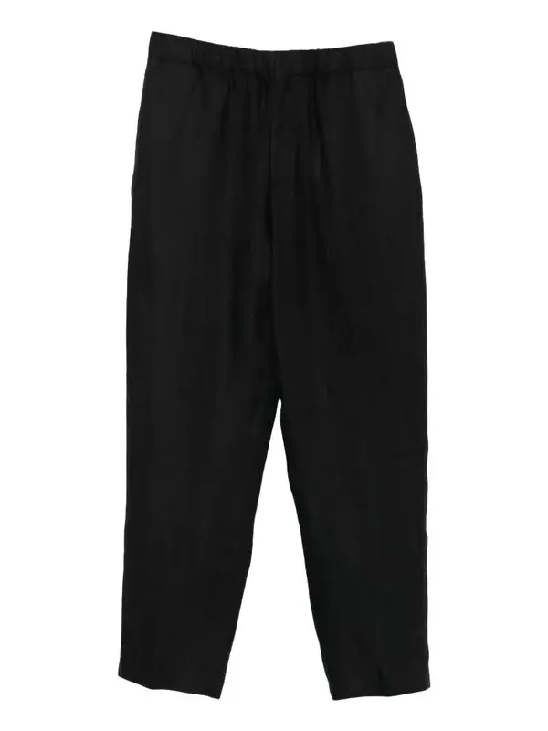 LARDINI Elasticated Trousers - Black