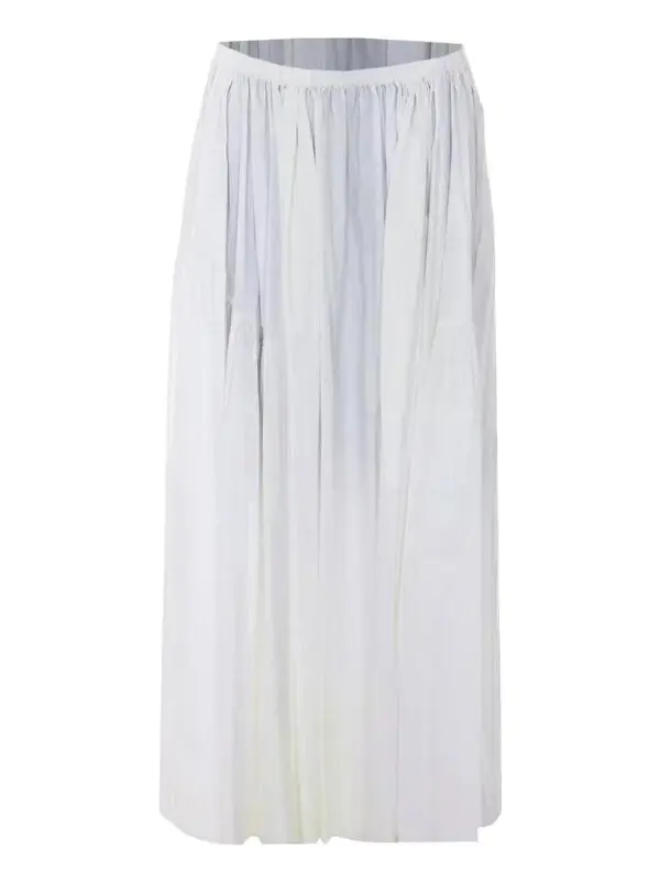ELEH Ruched-effect Maxi Skirt - White