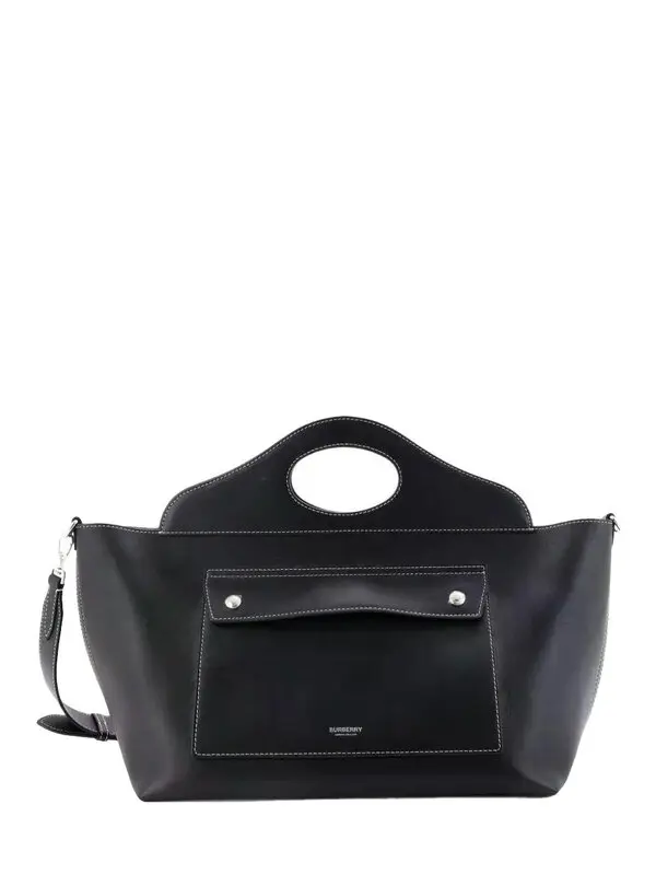 Burberry Soft Pocket Small Tote Bag - Black