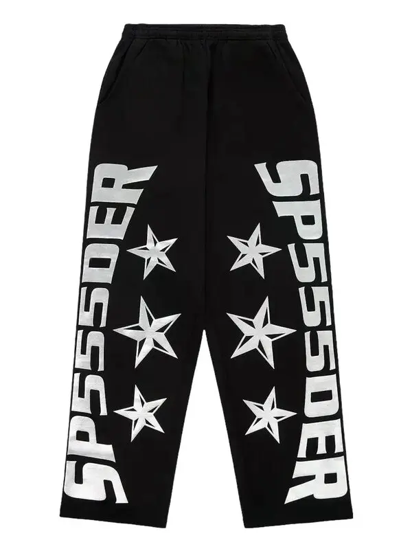 SP5DER Logo-detail Track Pants - Black