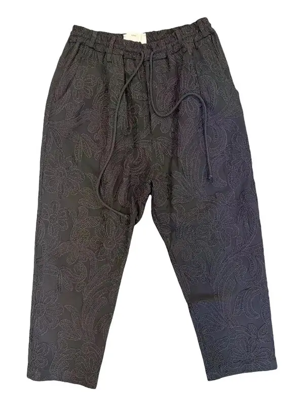 SONG FOR THE MUTE Floral Print Trousers - Grey