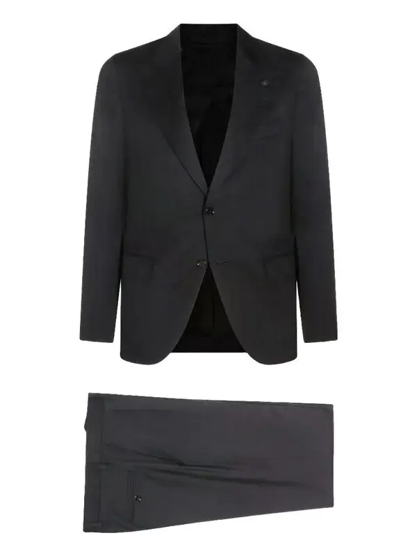 LARDINI Single-breasted Suit - Black