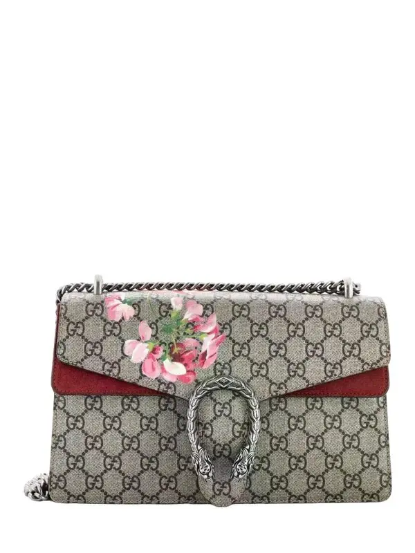 Gucci Dionysus Small Shoulder Bag Blooms Print Gg Coated Canvas - Brown