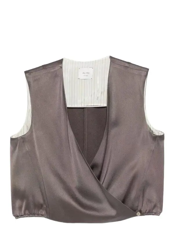 ALYSI Cross-over Top - Brown