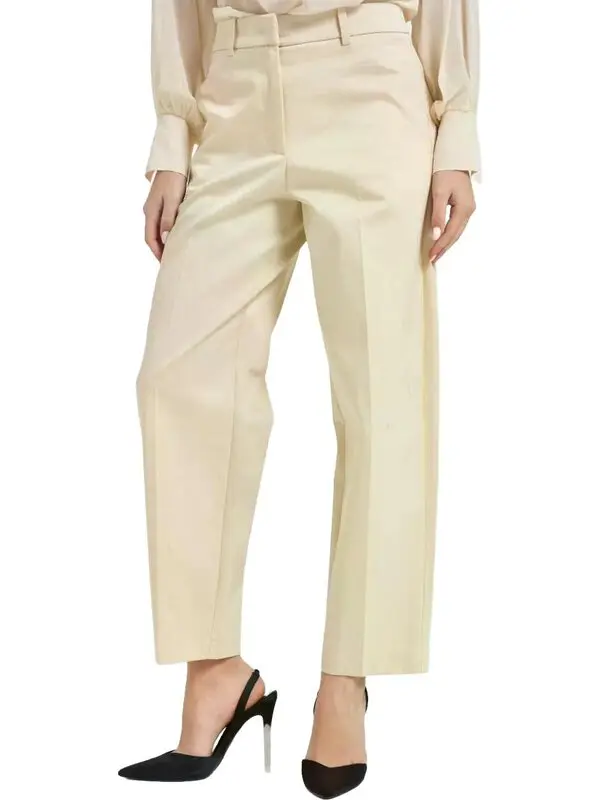 Patrizia Pepe Straight Leg Trousers - Neutrals