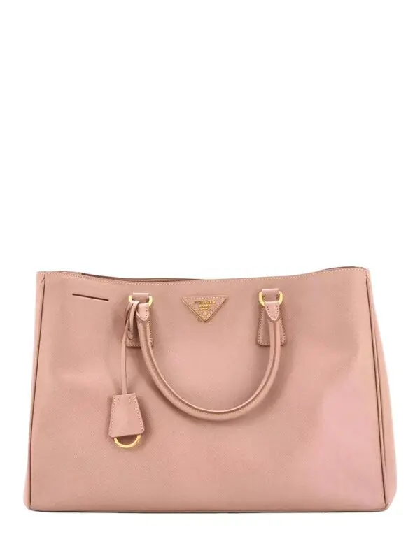 Prada Lux Open Saffiano Leather Large Tote Bag - Neutrals
