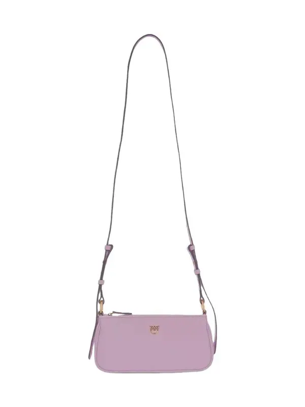 Pinko Logo Plaque Shoulder Bag - Purple