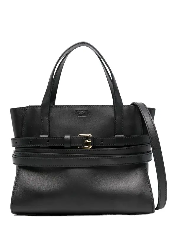 Moschino Buckle-strap Tote Bag - Black