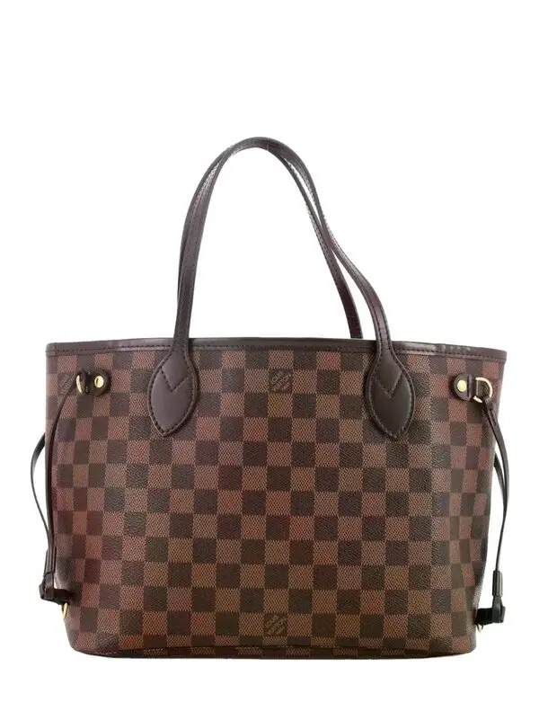 LOUIS VUITTON Neverfull Damier Pm Tote Bag - Brown