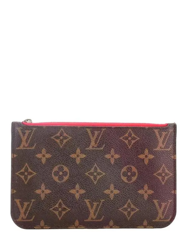 LOUIS VUITTON Neverfull Pochette Monogram Canvas Small Pouch - Brown