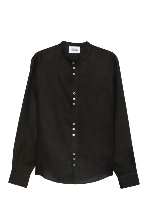 Alpha Studio Buttoned Shirt - Black
